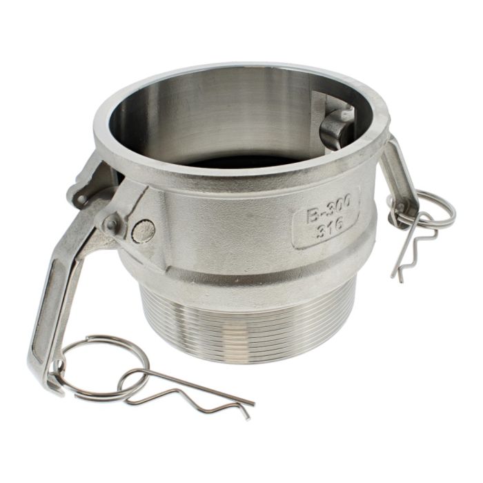 3" Type B Camlock X BSPT Male Stainless Steel | L&S Engineers