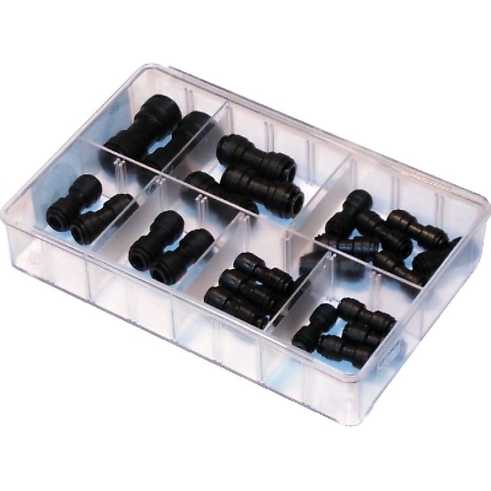 Assorted Metric Equal Straights Speedfit Couplings, Sizes: 4-12mm (24 ...