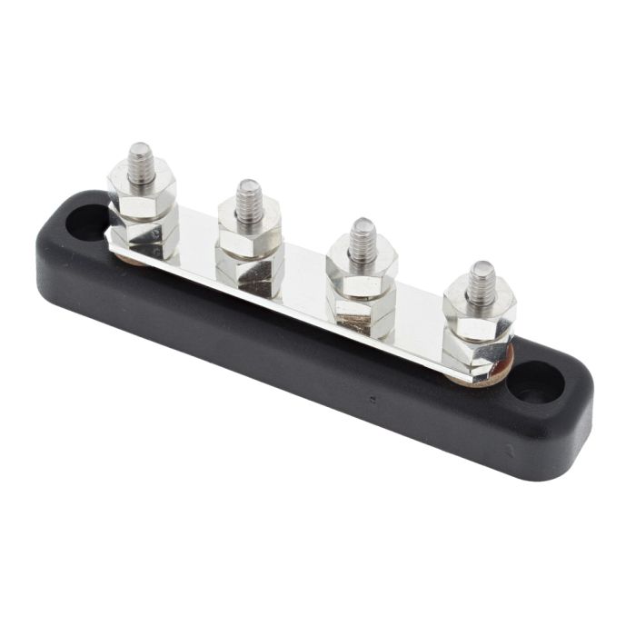 4-Stud Tin-Plated Copper Bus Bar with 4 x 3/16” UNF Studs - 100A - 0 ...