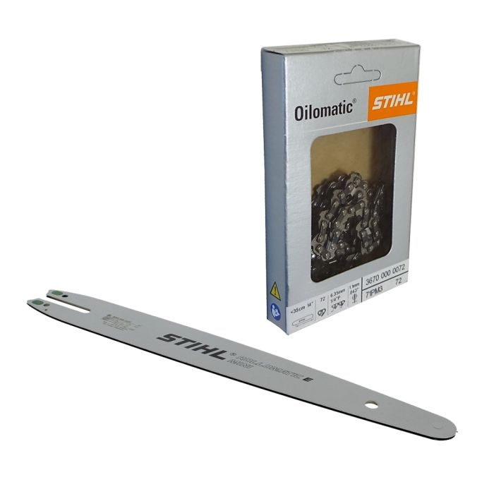 72 Link 1/4P 1.1mm Chain and 14" Bar Kit for Stihl MSA 200 C-BQ ...