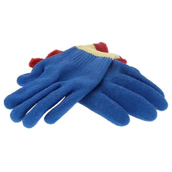 Kevlar Knitted Protection Gloves Fully Latex Coated Blue Large - 896 ...