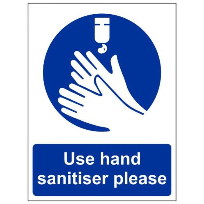 Use Hand Sanitiser Please - Rectangular Rigid Foam Sign | L&S Engineers