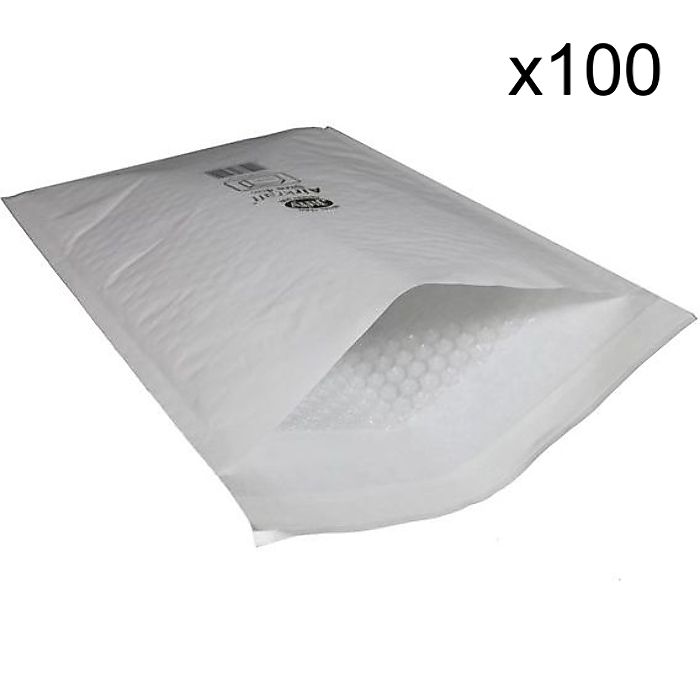White Padded Jiffy Bag - Size E/2 - Width: 220mm, Height: 250mm (100 ...