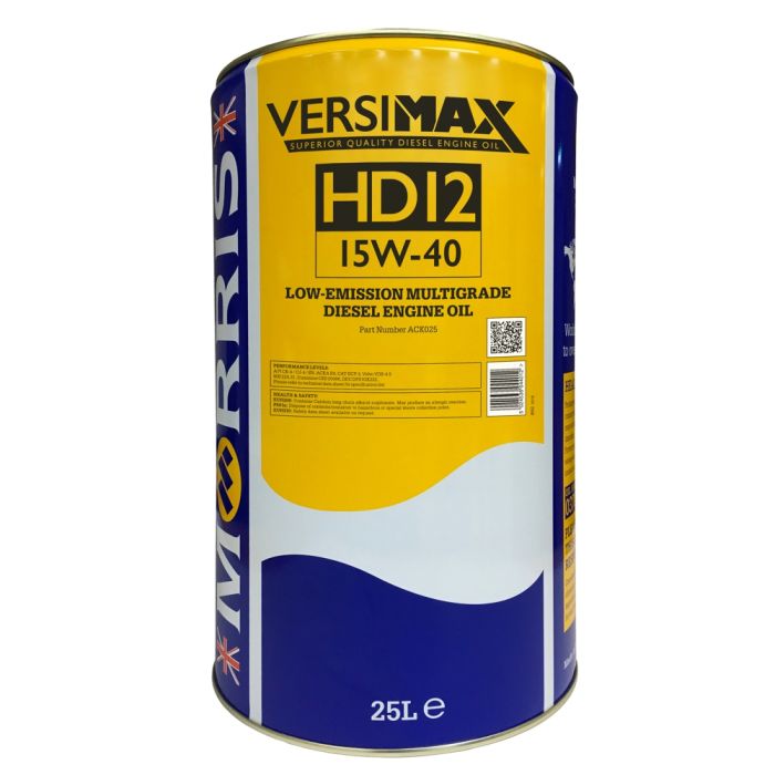 Morris 15W-40 Versimax HD12 Engine Oil - 25 Litre | L&S Engineers