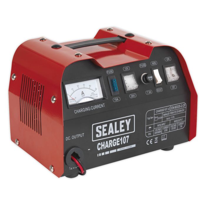 Battery Charger 11Amp 12/24V 230V Sealey Part No. CHARGE107 | L&S Engineers