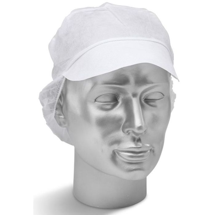 Disposable Hair Snood Cap Used in Food Processing Industry White Box of ...