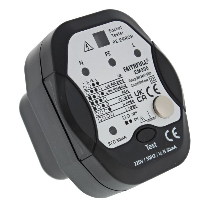 Socket Polarity Tester with RCD Test Function | L&S Engineers