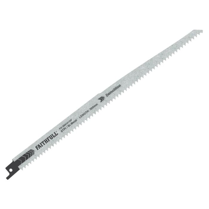S1411DF Bi-Metal Sabre Saw Blade Demolition 300mm 6 TPI (Pack of 5) | L ...