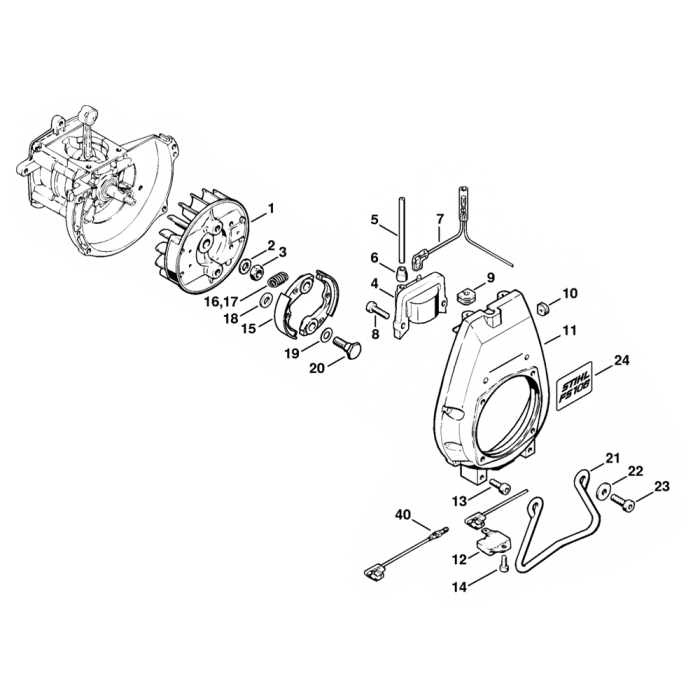 Stihl Fs106 Ignition System Clutch Assembly Lands Engineers
