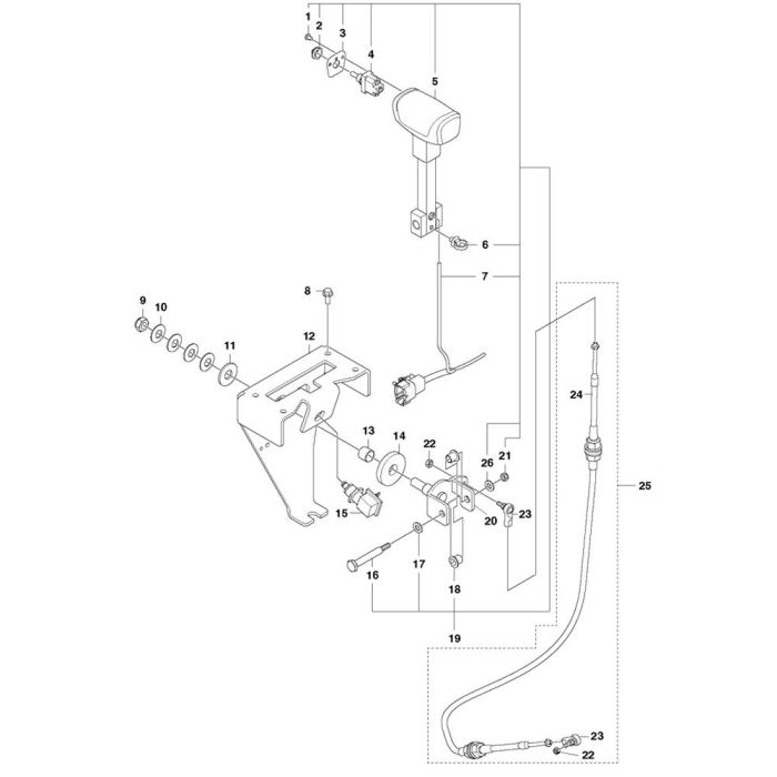 Speed Control Assembly for Husqvarna FS3500 G II Floor Saw | L&S Engineers