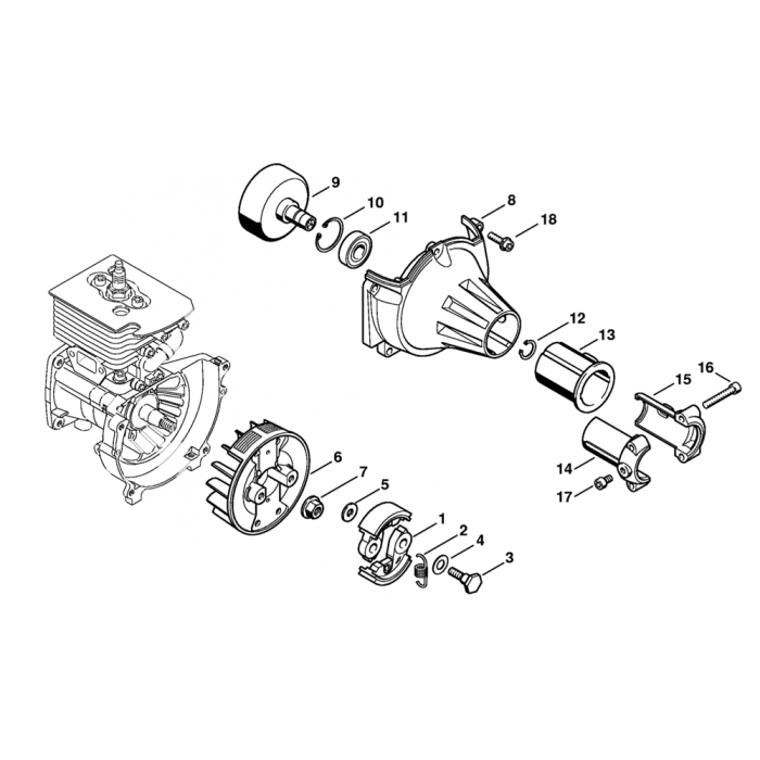 Stihl FS83 Clutch Assembly | L&S Engineers Stihl FS83 Clutch Assembly | L&S Engineers