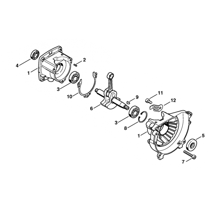 Stihl FS83 Crankcase Assembly | L&S Engineers Stihl FS83 Crankcase Assembly | L&S Engineers