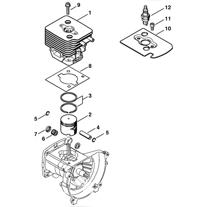 Stihl FS83 Cylinder Assembly | L&S Engineers Stihl FS83 Cylinder Assembly | L&S Engineers