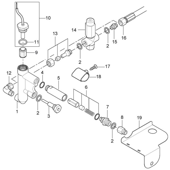 Flow Control Assembly for Nilfisk MH 5M-220/1000 PE Pressure Washer | L ...