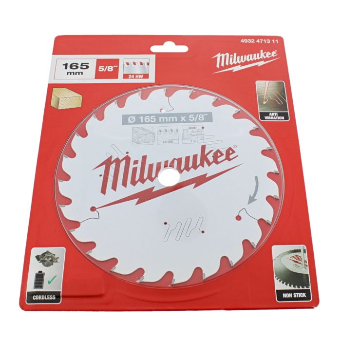 Milwaukee Blade for Hand Held Circular Saw (165mm x 5/8" x 1.6mm x ...