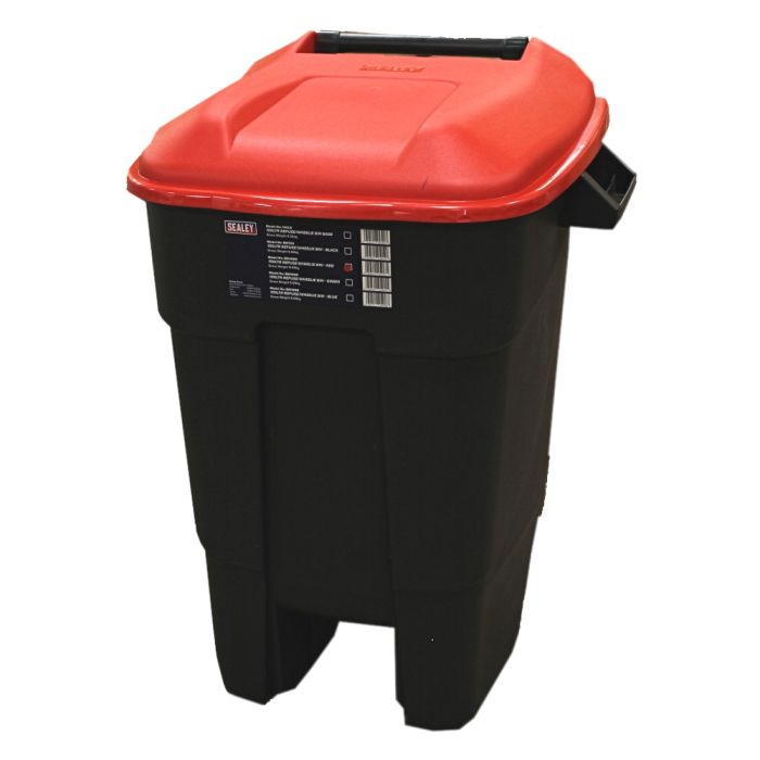 100 Litre Refuse/Wheelie Bin with Red Lid - OEM No. BM100R | L&S Engineers