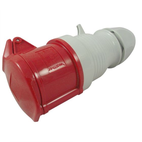 Industrial Socket 415V 4 Pin 32A 3 Phase - Electrical Connector | L&S