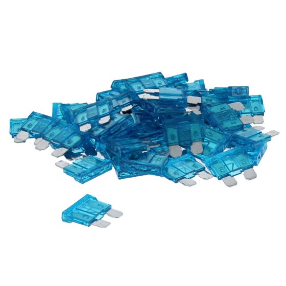 Car Fuse Blue 15 AMP for Vehicle Fuse Boxes - 50 Pack | L&S
