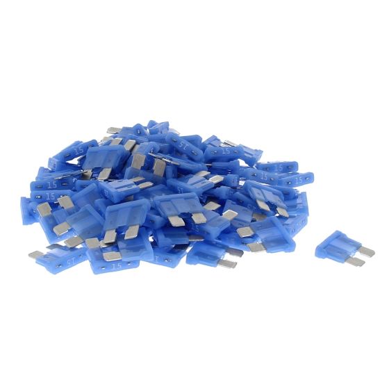 Car Fuses 15 Amp Blue ATO Blade - Pack of 100 | L&S