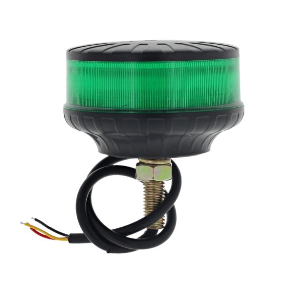 LED Green Flashing Micro Beacon - Single Bolt Fixing | L&S