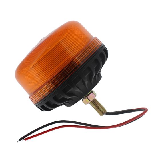 LED Amber/Orange Flashing Beacon (Low Profile) - Single Bolt Fixing | L&S