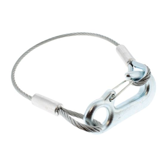 500mm Secondary Coupling & Safety Cable Snap Hook/Eyelet - unbraked ...