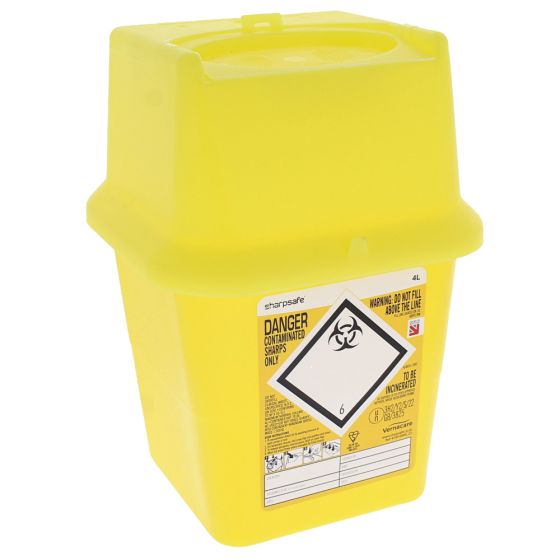 Sharps Safe Disposal Bin - 4 Litre Capacity | L&S