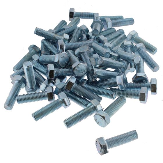 Hex Head Screw M12x40mm Zinc Plated 8.8 HT - 50 Pack | L&S