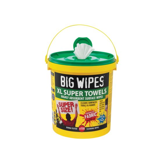XL Super Towels Cleaning Wipes (Tub 150) | L&S