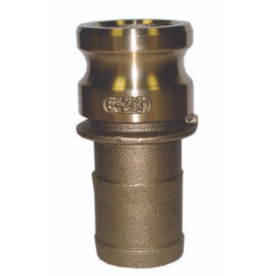 3" Brass Type E Camlock x Hosetail Connector | L&S