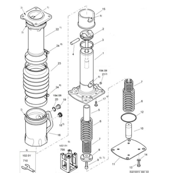 Spring and Guide Unit Assembly for Bomag BT60 e Rammers | L&S Engineers