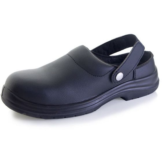 Microfibre Upper Slipper Dual Density PU Sole Anti Bacterial Black Size ...