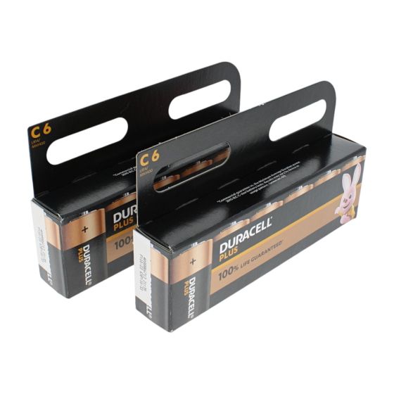 12-Pack Duracell C Cell Plus Power Batteries with Double Life | L&S
