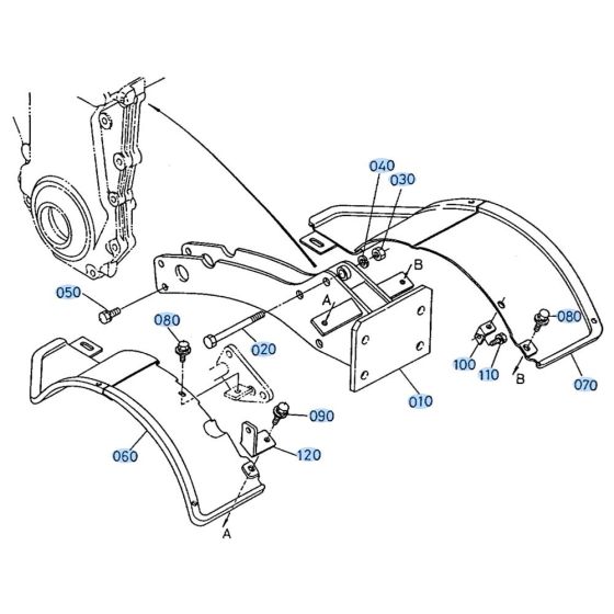 Hitch Assembly for Kubota AD70 Tiller | L&S