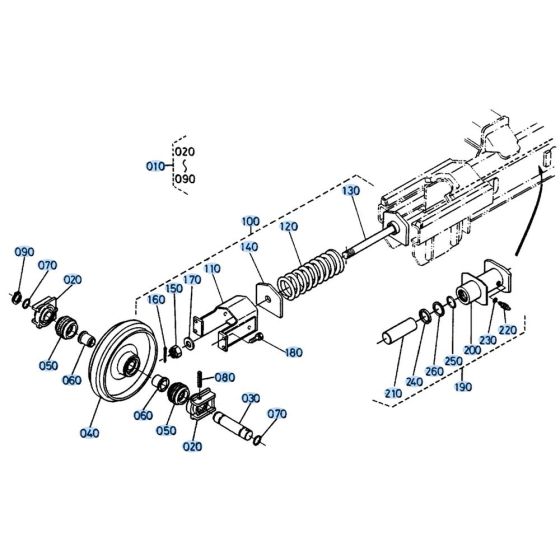 Idler Assembly for Kubota KH191 Mini Excavator | L&S