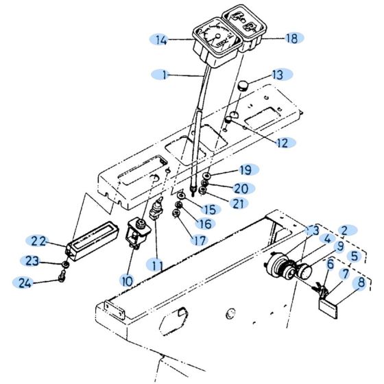 Instrument Panel Assembly for Kubota KH90 Mini Excavator | L&S