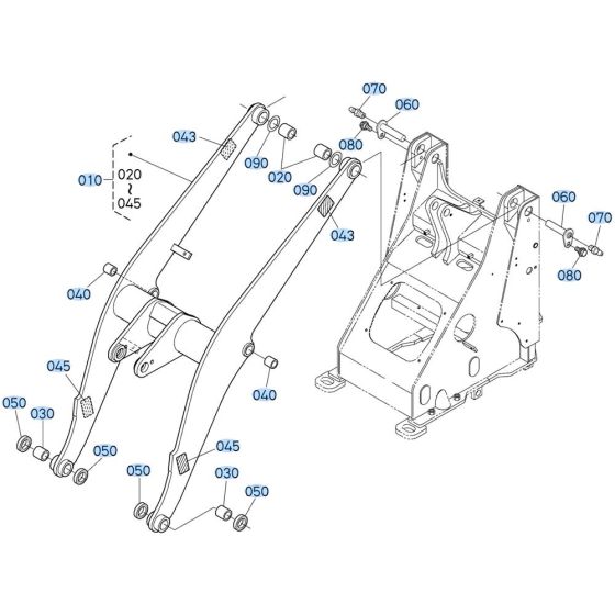 Shovel Arm Assembly for Kubota R430 Loader | L&S