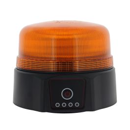 LED Rechargeable Amber/Orange Flashing Beacon (Low Profile) - Magnetic ...