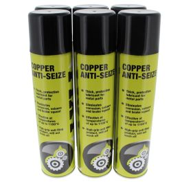 Anti-Seize Spray 400ml Aerosol for Metal Components - 6 Pack | L&S