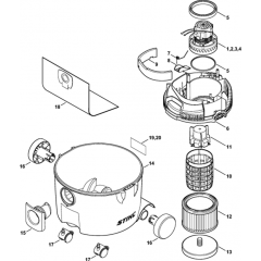 Stihl SE61, SE61E Vacuum Cleaner Parts | Stihl Vacuum Cleaner Parts ...