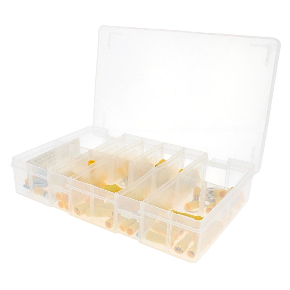 Mixed Yellow Electrical Terminals Kit - 110pcs, 4mm²-6mm² Cable Size | L&S