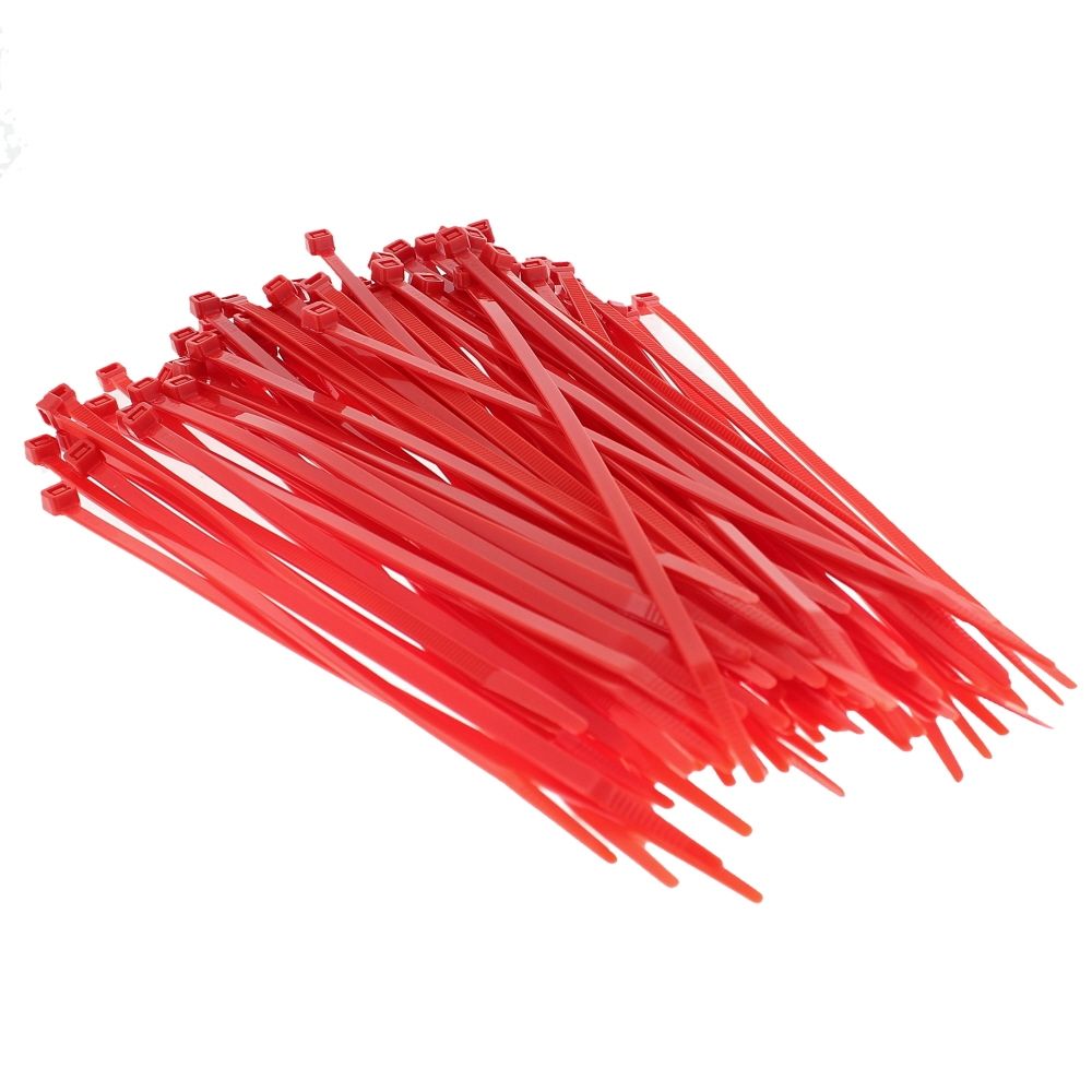 Zip Ties 4.8mm x 200mm Red for Durite - 100 Pack | L&S