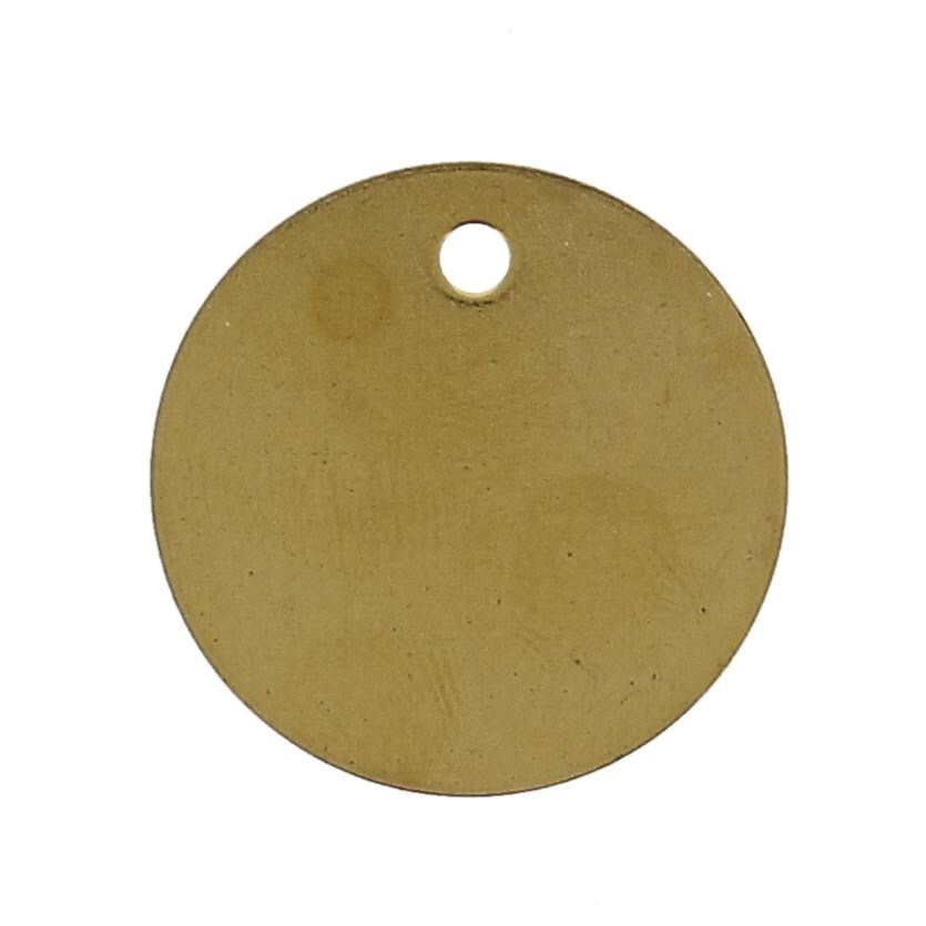 Brass ID Tag 1.1/4" Diameter for Engraving or Stamping | L&S