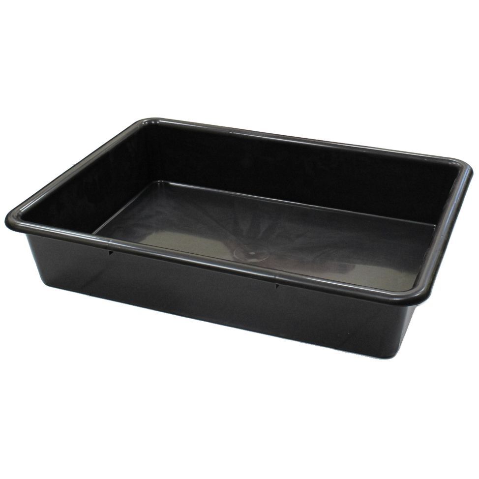 Oil Catch Pan Black 640x490x120mm for Garage or Workshop | L&S