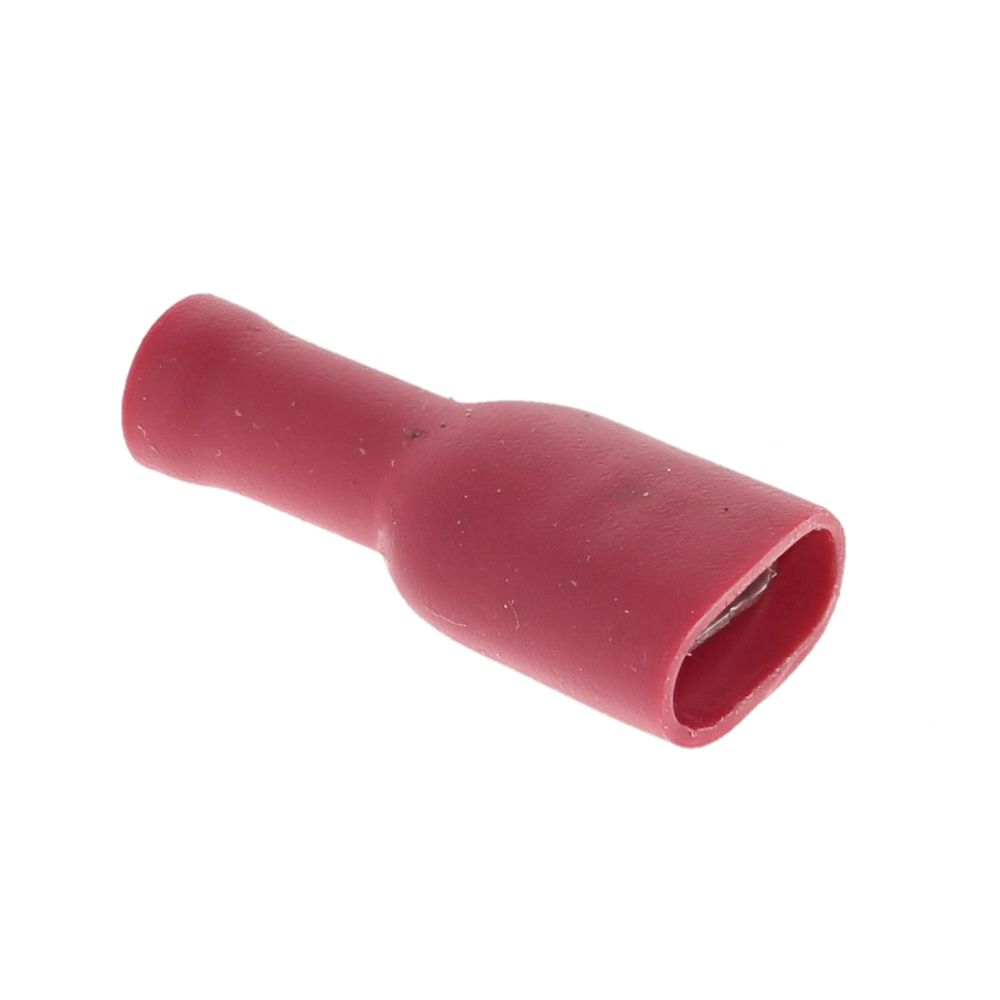 Spade Connector 6.3mm Red Insulated - 100 Pack | L&S
