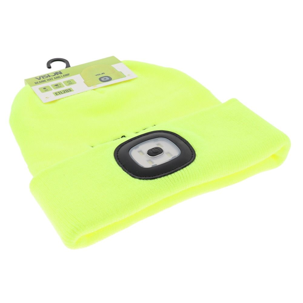Vision Rechargeable Beanie Hat with Head Torch 150 Lumens | L&S