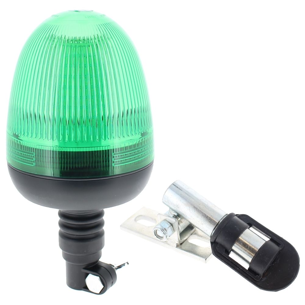 Safety Light Green LED Beacon with Folding Spigot Mount Dual Voltage | L&S