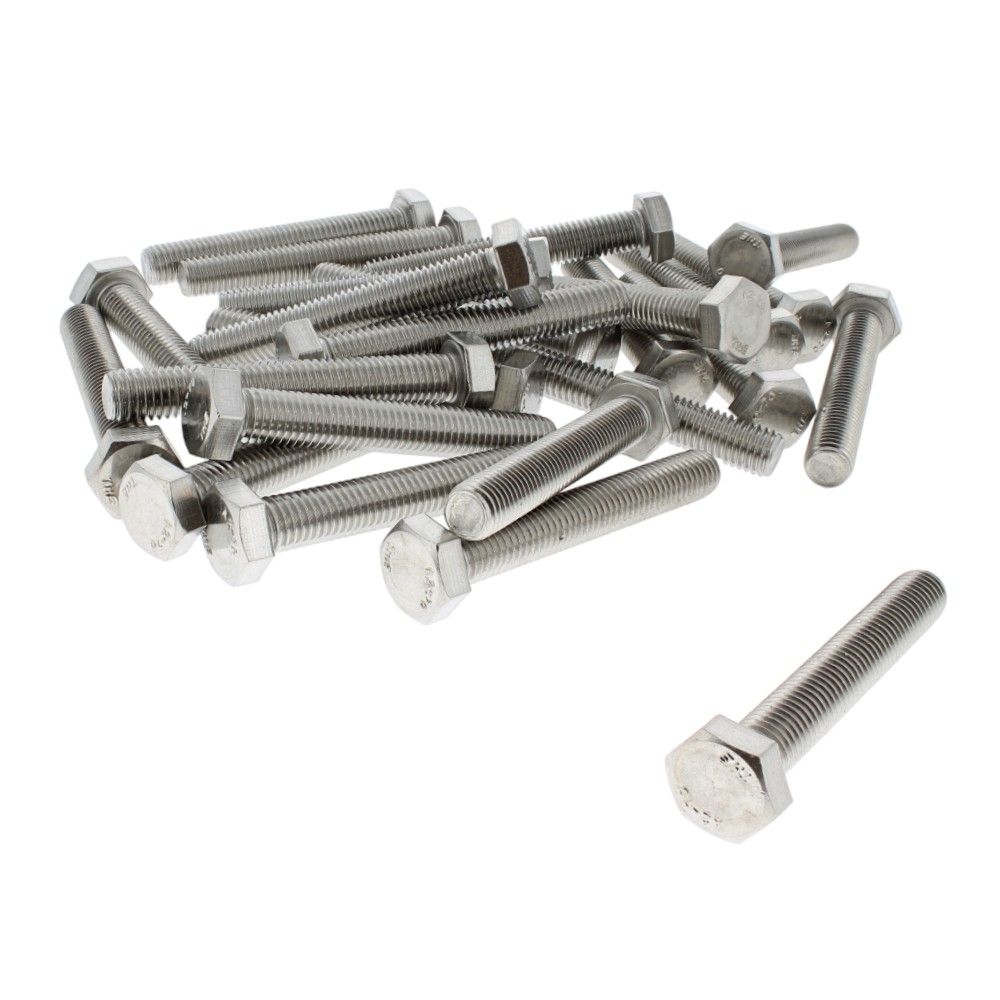 Hex Bolt M12 x 80mm Stainless Steel DIN 933 - 25 Pack | L&S