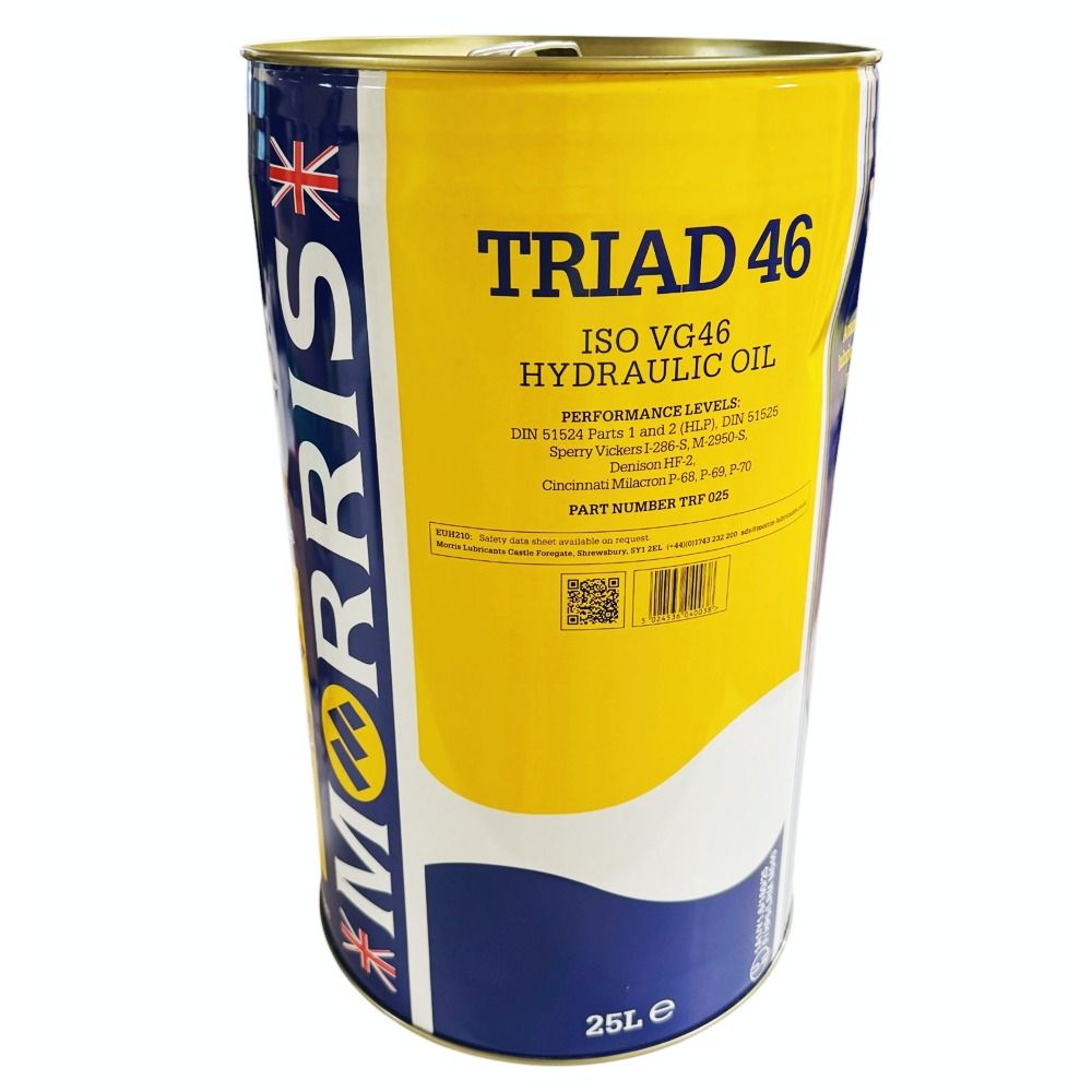 Hydraulic Oil 46 Grade, 25L Morris Lubricants - TRF025 for Machinery | L&S