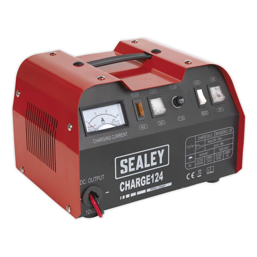 Battery Charger 28Amp 12/24V 230V Sealey Part No. CHARGE124 | L&S